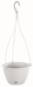 PROSPERPLAST Závěsný květináč - SPLOFY ROUND W Průměr: 23 cm, Barva: bílá