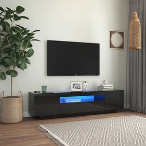 vidaXL TV skříňka s LED osvětlením 160x35x40 cm [815726] Barva: Betonová šedá