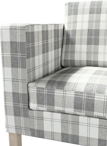 Potah na pohovku IKEA  Karlanda 2-místná, krátký barva šedá látka pletený vzor, vzorované