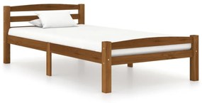 Rám postele medově hnědý masivní borovice 100 x 200 cm,  322076 HangarStore.cz