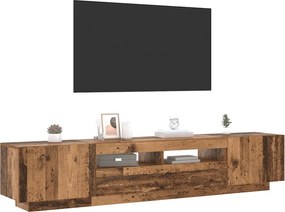 TV stolek s LED old wood 200x35x40 cm kompozitní dřevo 3329165