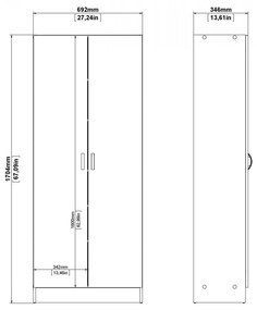 Tvilum Skříň Cassie 087 černý mat