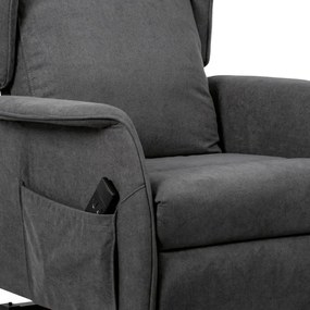 Polohovací křeslo šedé, elektrické TV-1190 GREY2