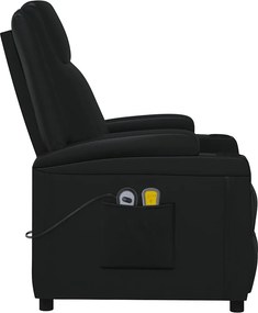 Elektrické masážní křeslo černé umělá kůže 3073795