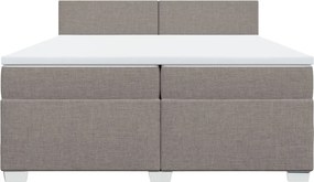 Box spring postel s matrací taupe 200x200 cm textil 3288292