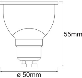 SADA 3x LED Stmívatelná žárovka SMART+ GU10/5W/230V 2700K-6500K - Ledvance