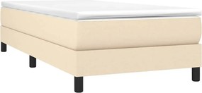 Rám postele s boxspringem krémově 80x200 cm textil 3120473