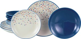XXXLutz JÍDELNÍ SOUPRAVA Joy Blau-bunt 12dílné Creatable - Online Only nádobí - 007768056502