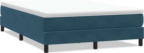 Postel Box Spring bez matrace tmavě modrá 140x210 cm samet 3315829