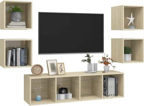 5dílný set TV skříněk dub sonoma kompozitní dřevo 3079622