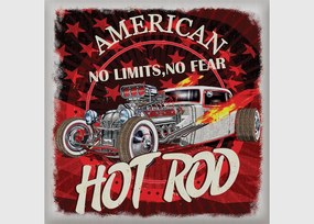 Samolepka na zeď American Hot Rod | 30 x 30 cm | SS 3852