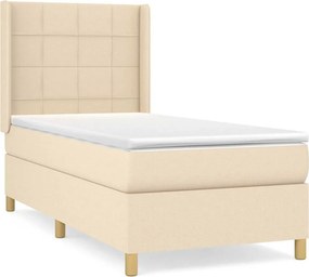 Box spring postel s matrací krémová 100 x 200 cm textil 3131974