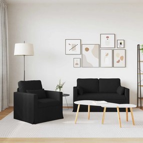 Set pohovek 2 ks Černá textil 3407495
