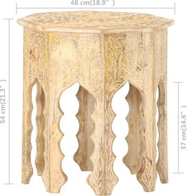 vidaXL Odkládací stolek Ø 48 cm masivní mangovník [320372]