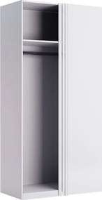 Skříň 3dv + Rohová skříň 90 bez zrcadel, série N bílá Family