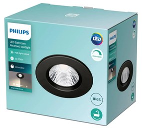 Philips Dive LED bodové světlo IP65 kulaté černá