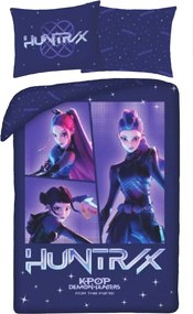 Bavlněné ložní povlečení KPop Demon Hunters - motiv HUNTR/X Dark Night - 100% bavlna - 70x90 cm + 140x200 cm