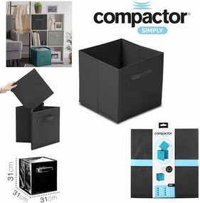 Černý látkový úložný box 31x31x31 cm – Compactor