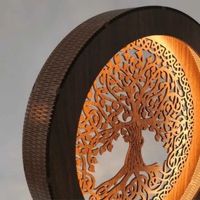 Dřevěná lampa Strom života – keltský design, ruční výroba| SENTOP LED0596