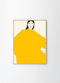 THE POSTER CLUB Autorský plakát Yellow Dress by Rosie McGuinness 50 x 70 cm, žlutá barva, papír