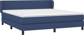 Box spring postel s matrací modrá 160x200 cm textil 3126099