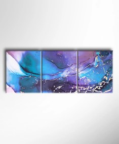 Malvis ® Obraz purpurově modrá pryskyřice ROZMĚR (šířka x výška): pětidílný obdélník 200x90 cm