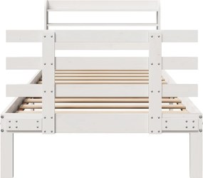 Rám postele s čelem bez matrace bílý 100x200 cm 3306850