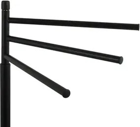 MSV ELLA stojan na ručníky 3 ramena černá / ocel / 40 CM