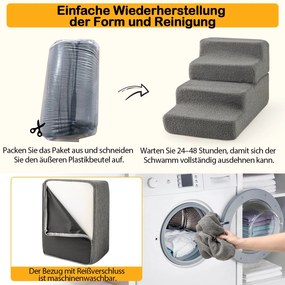 Costway 4-Step Foam Schodiště pro psy Skládací schody pro psy s protiskluzovým