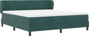 Postel s boxspringem s čelo Tmavě zelená 180 x 200 cm samet 3340403