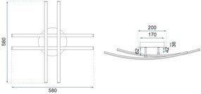 Toolight Moderní závěsná stropní lampa LED APP398-C
