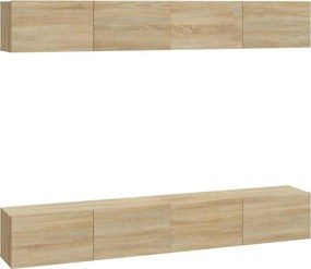Nástěnné TV skříňky 4 ks dub sonoma 100 x 30 x 30 cm 3114192
