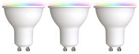 LUUMR Smart LED GU10 plast 4,7W RGBW CCT Tuya opál sada 3 ks