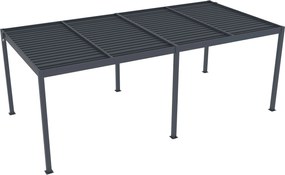 Hliníková bioklimatická pergola s lamelami BestBerg BBP-18G / 6 x 3 m / šedá