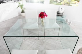 Skleněný konzolový stolek Ogho, 120 cm