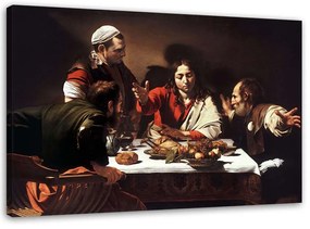 Gario Obraz na plátně Večeře v Emauzích - Michelangelo Merisi da Caravaggio, reprodukce Rozměry: 60 x 40 cm