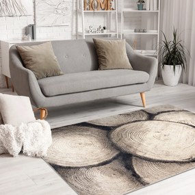 Dywany Łuszczów, Kusový koberec Fusion 9612 cream/beige, 140x190, béžová, kancelář