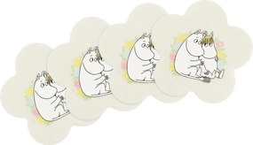 Set podtácků Moomin Flowers, 4ks / žluté