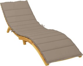 Poduška na lehátko taupe 200 x 70 x 3 cm oxfordská látka 314226