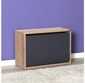Adore Furniture Botník 42x60 cm hnědá/antracit AD0114