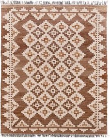 Ručne viazaný kusový koberec M. Kelim DE 2262 Brown Mix, 240x300, hnedá, chodba / predsieň, Diamond Carpets India