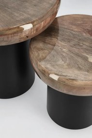 BIZZOTTO Set konferenčních stolků TALIN ø 35cm a 45cm 0747280