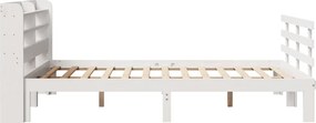 Rám postele s čelem bez matrace bílý 140x190 cm 3306846