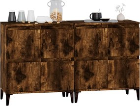 Příborníky 2 ks kouřový dub 60 x 35 x 70 cm kompozitní dřevo 3185764