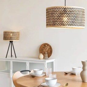 Toolight Natural, závěsné stropní svítidlo 1xE27 APP1543-1CP, přírodní hnědá, OSW-01800