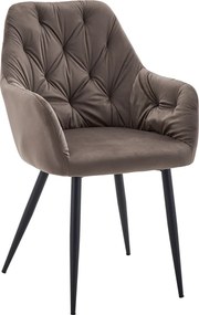 Designové křeslo, hnědá Velvet látka, VERIO NEW