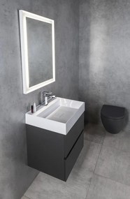 Sapho Flut FT060 zrcadlo s LED osvětlením 60x80 cm bílá