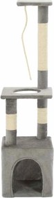 Škrabadlo pro kočky se sisalovými sloupky 109 cm šedé 170602