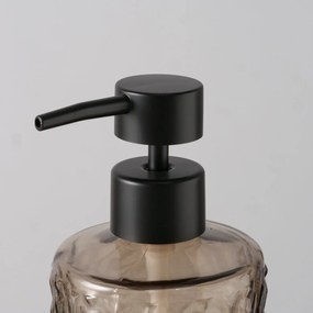 Dávkovač mýdla Tori, hnědá/s černými prvky, 500 ml