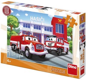DINO Puzzle Tatra hasiči 24 dílků 26x18cm skládačka v krabici dn351653